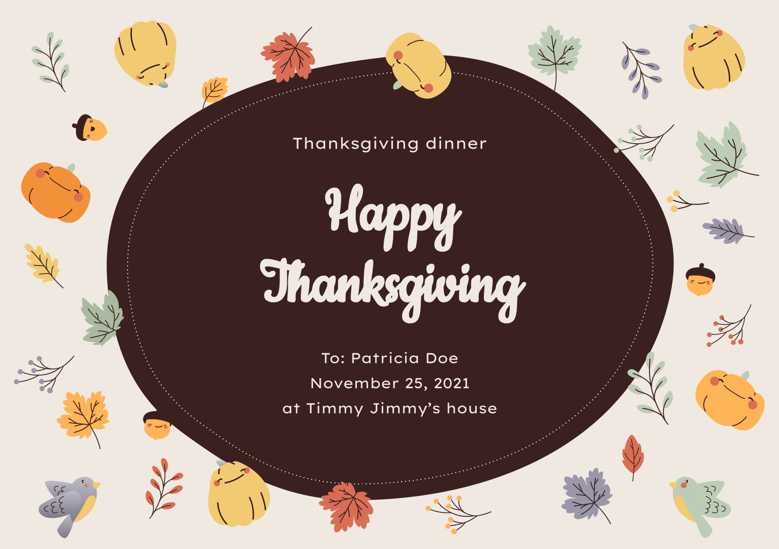 Thanksgiving Dinner Invitations | Google Slides & PowerPoint