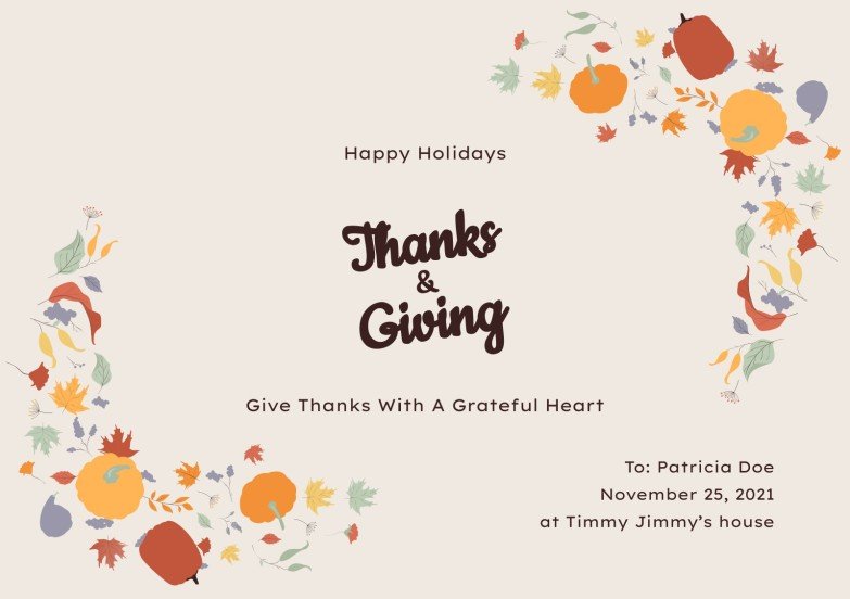 Thanksgiving Dinner Invitations | Google Slides & PowerPoint