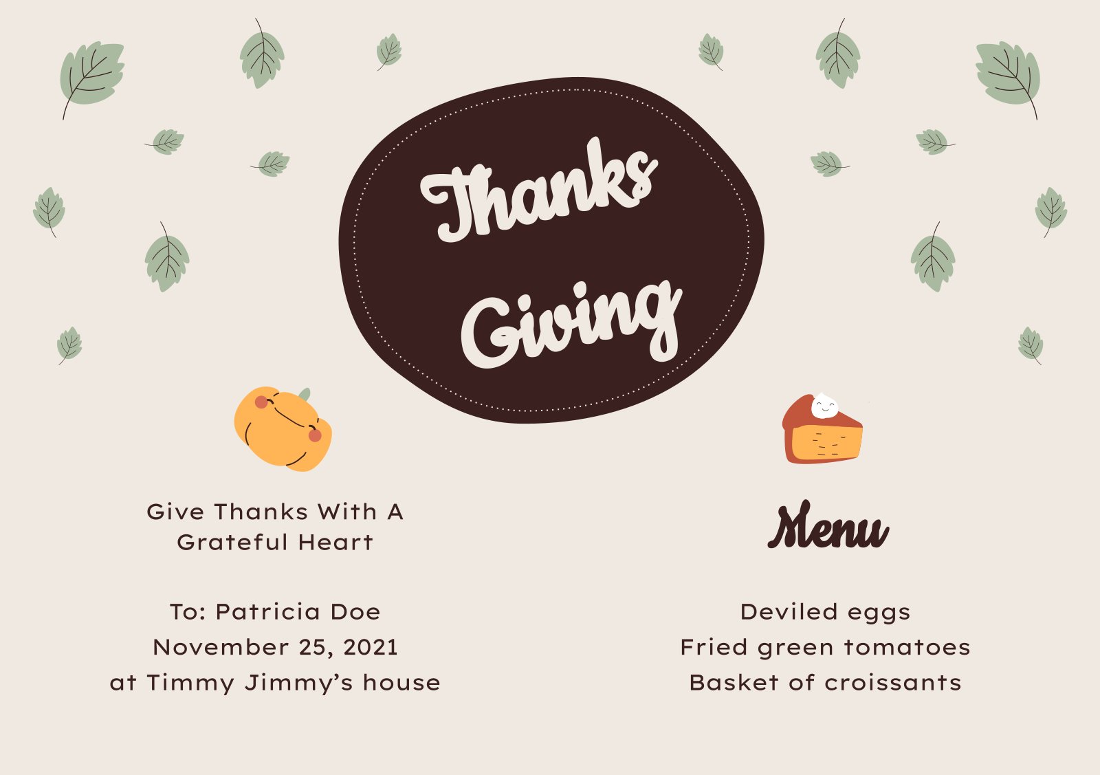 Thanksgiving Dinner Invitations | Google Slides & PowerPoint