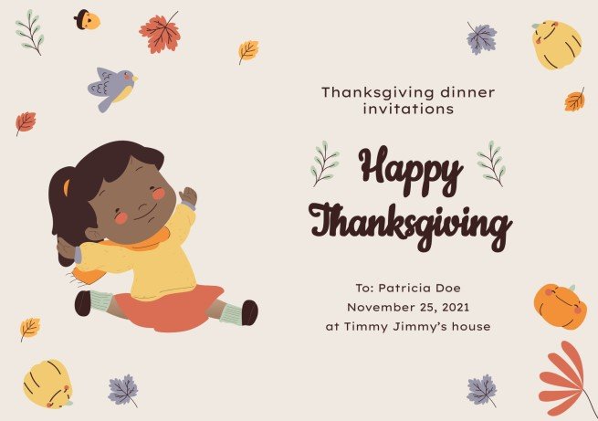Thanksgiving Dinner Invitations | Google Slides & PowerPoint