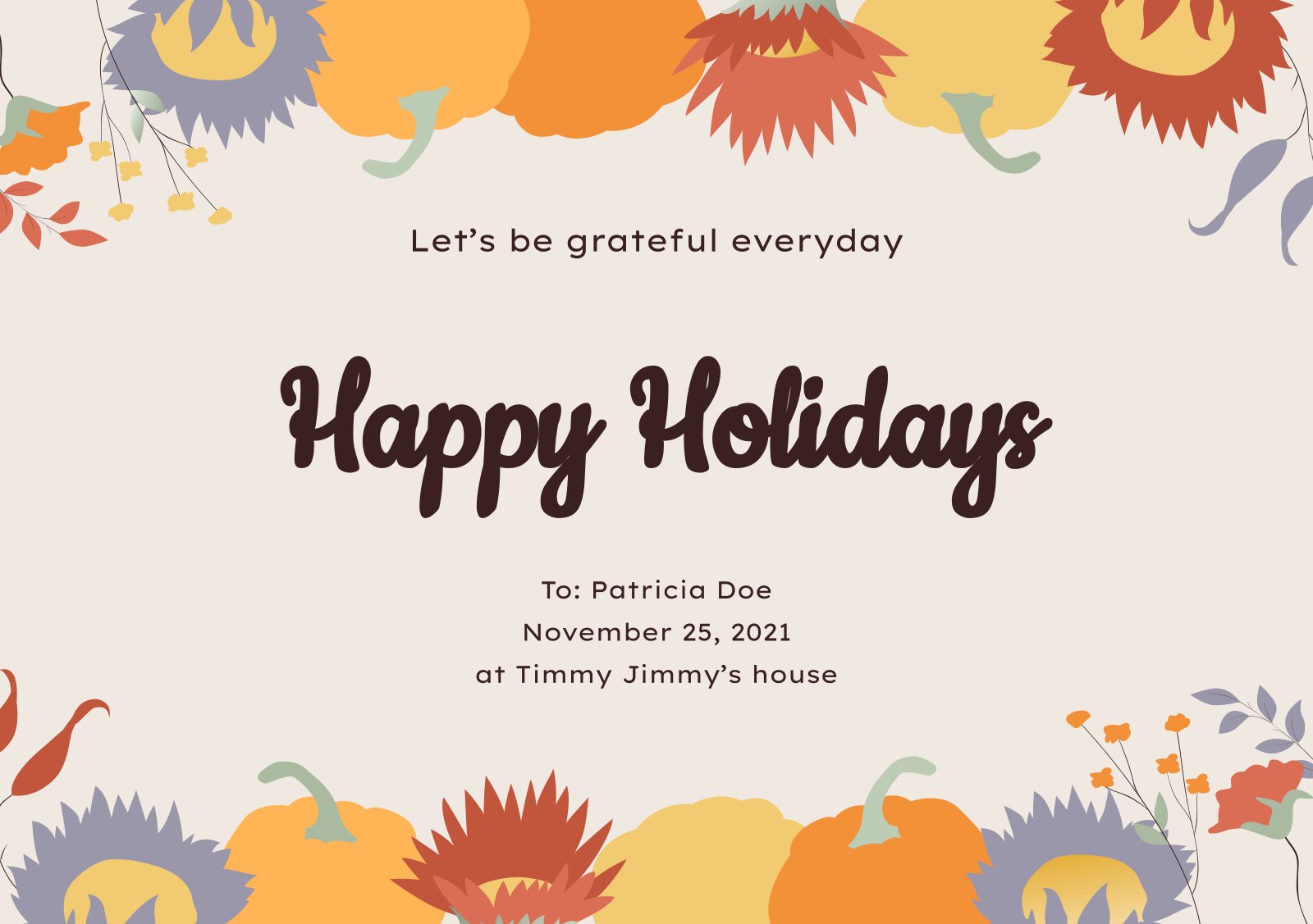 Thanksgiving Dinner Invitations | Google Slides & PowerPoint