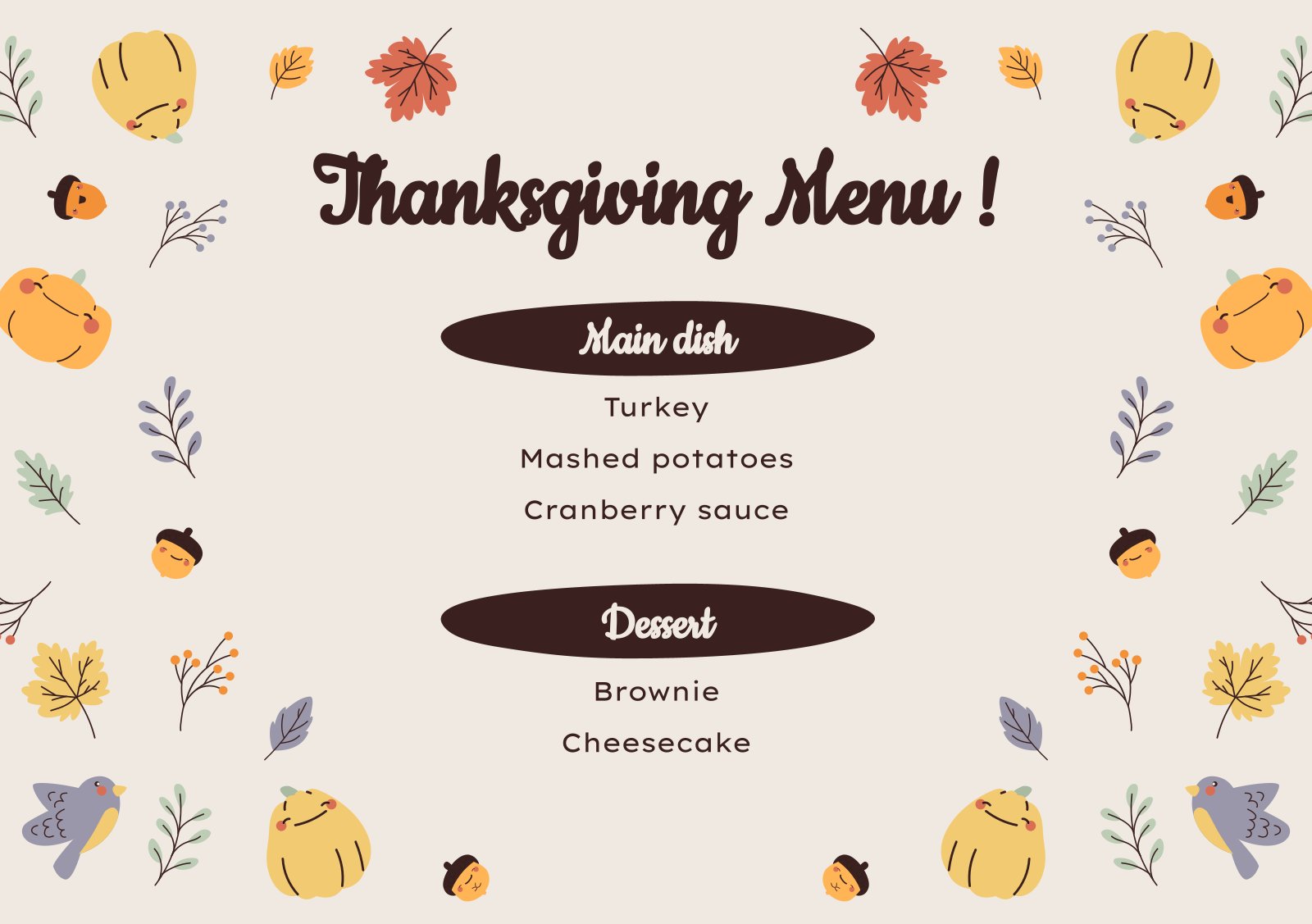 Thanksgiving Dinner Invitations | Google Slides & PowerPoint