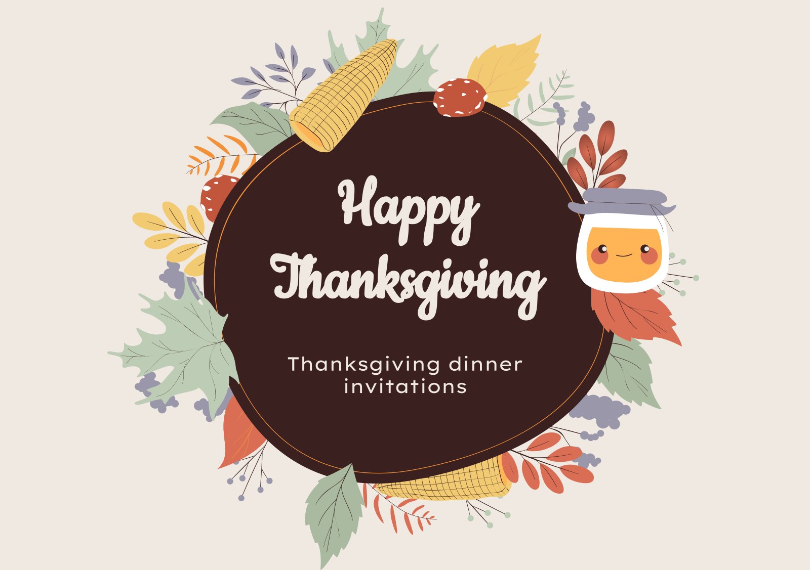 Thanksgiving Dinner Invitations | Google Slides & PowerPoint