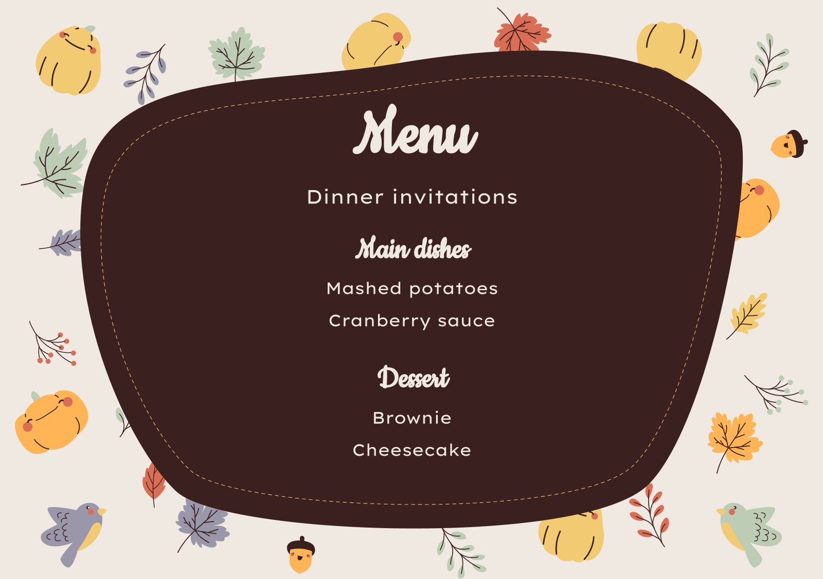 Thanksgiving Dinner Invitations | Google Slides & PowerPoint