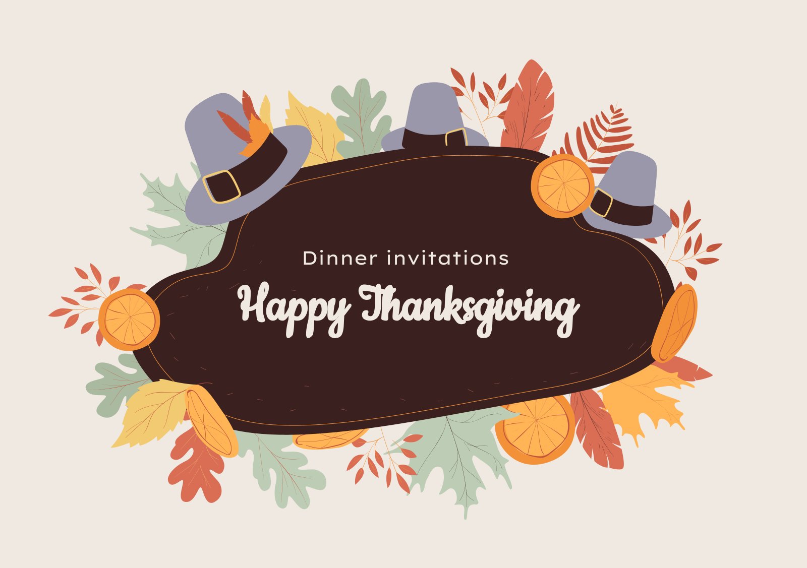 Thanksgiving Dinner Invitations | Google Slides & PowerPoint