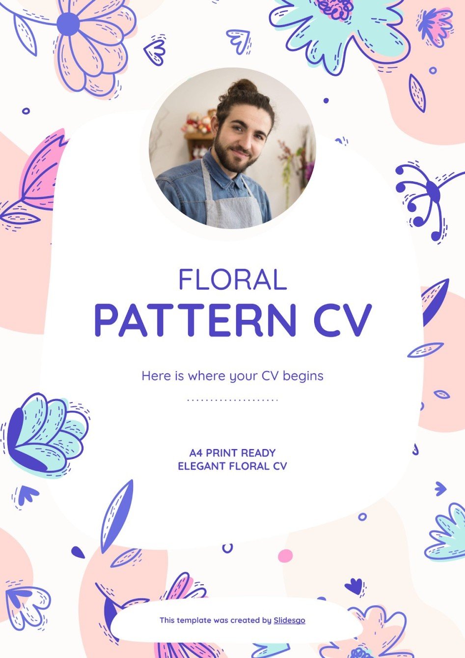 Floral Pattern CV | Google Slides & PowerPoint template