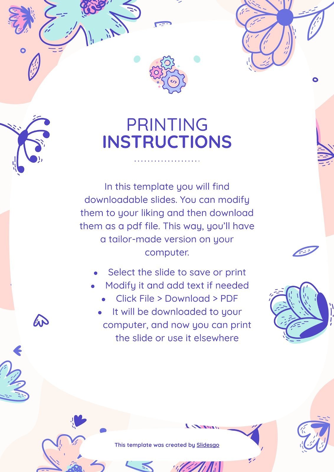 Floral Pattern CV | Google Slides & PowerPoint template