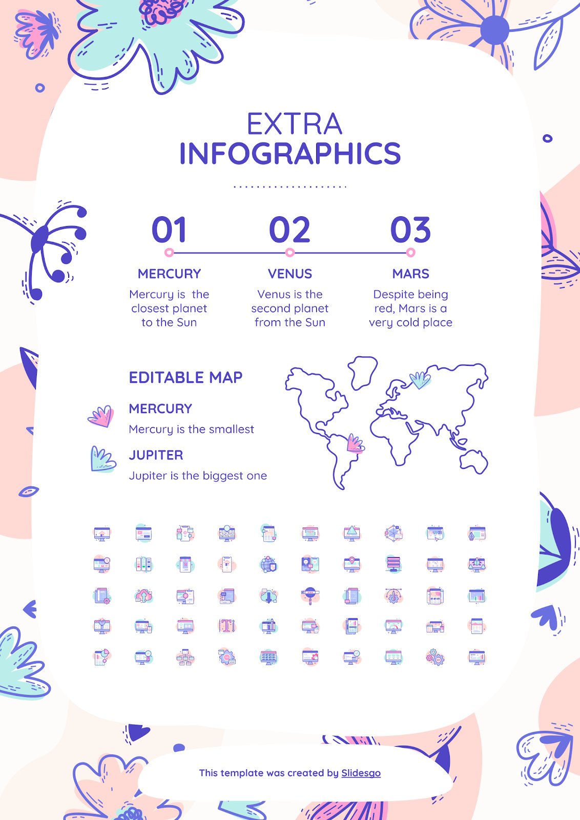 Floral Pattern CV | Google Slides & PowerPoint template