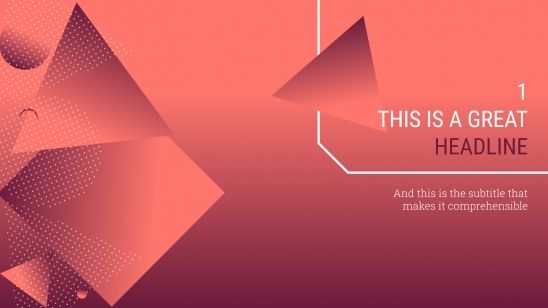Geometric Gradient Google Slides and PowerPoint Template