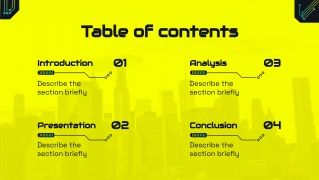 2077 Futuristic City Google Slides theme & PowerPoint template