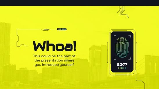 2077 Futuristic City Google Slides theme & PowerPoint template