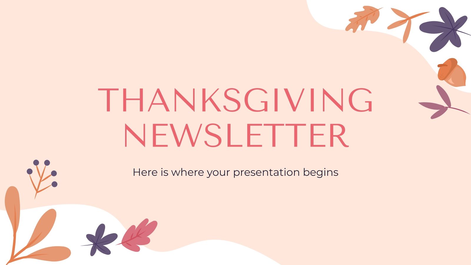 Thanksgiving Newsletter Google Slides & PowerPoint template