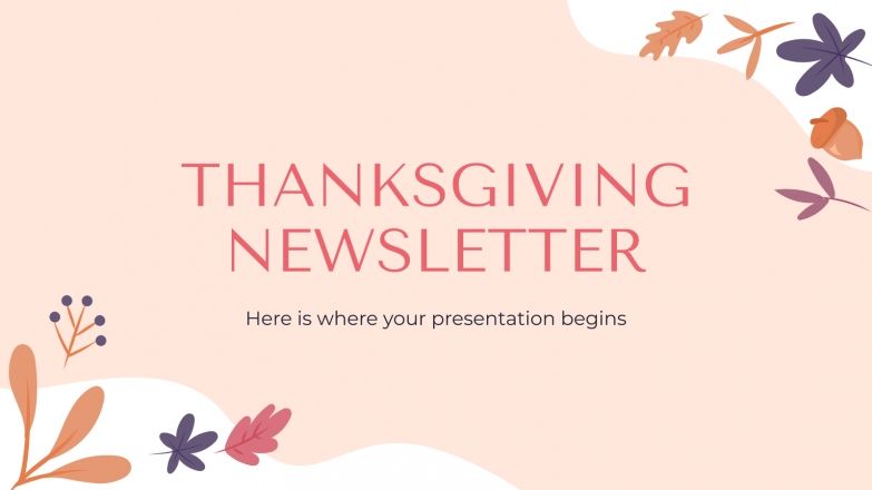 Thanksgiving Newsletter Google Slides & PowerPoint template