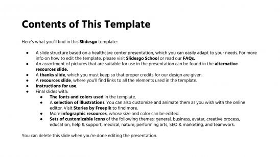 Diadicine Health Center Google Slides & PowerPoint template