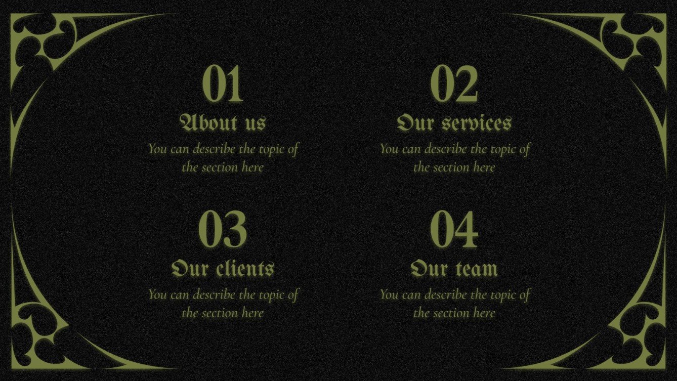 Gothic Aesthetic Agency | Google Slides & PowerPoint