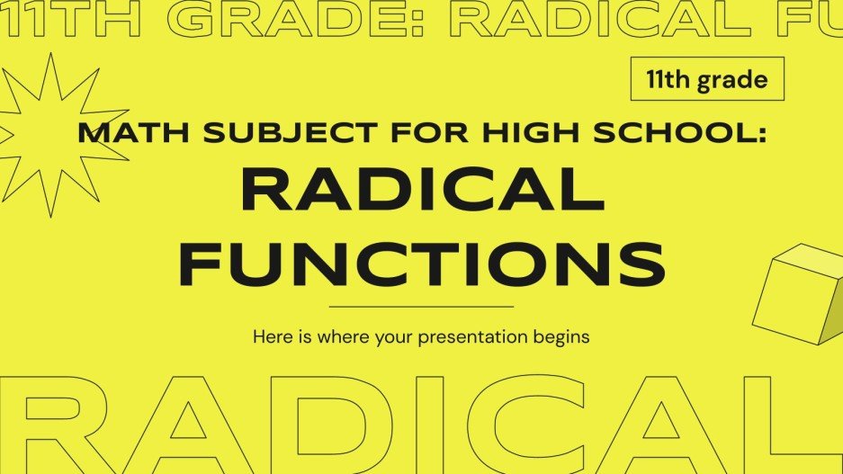 Math for High School: Radical Functions | Google Slides & PPT