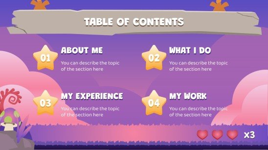 Videogame Interfaces Designer Portfolio | Google Slides & PPT