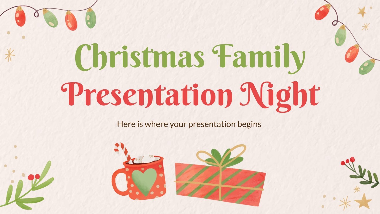 Christmas Family Presentation Night | Google Slides & PPT