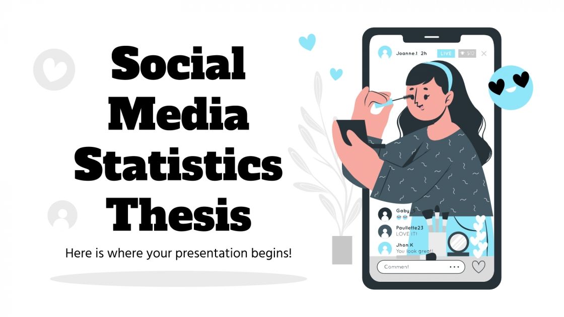 Social Media Statistics Google Slides & PowerPoint template