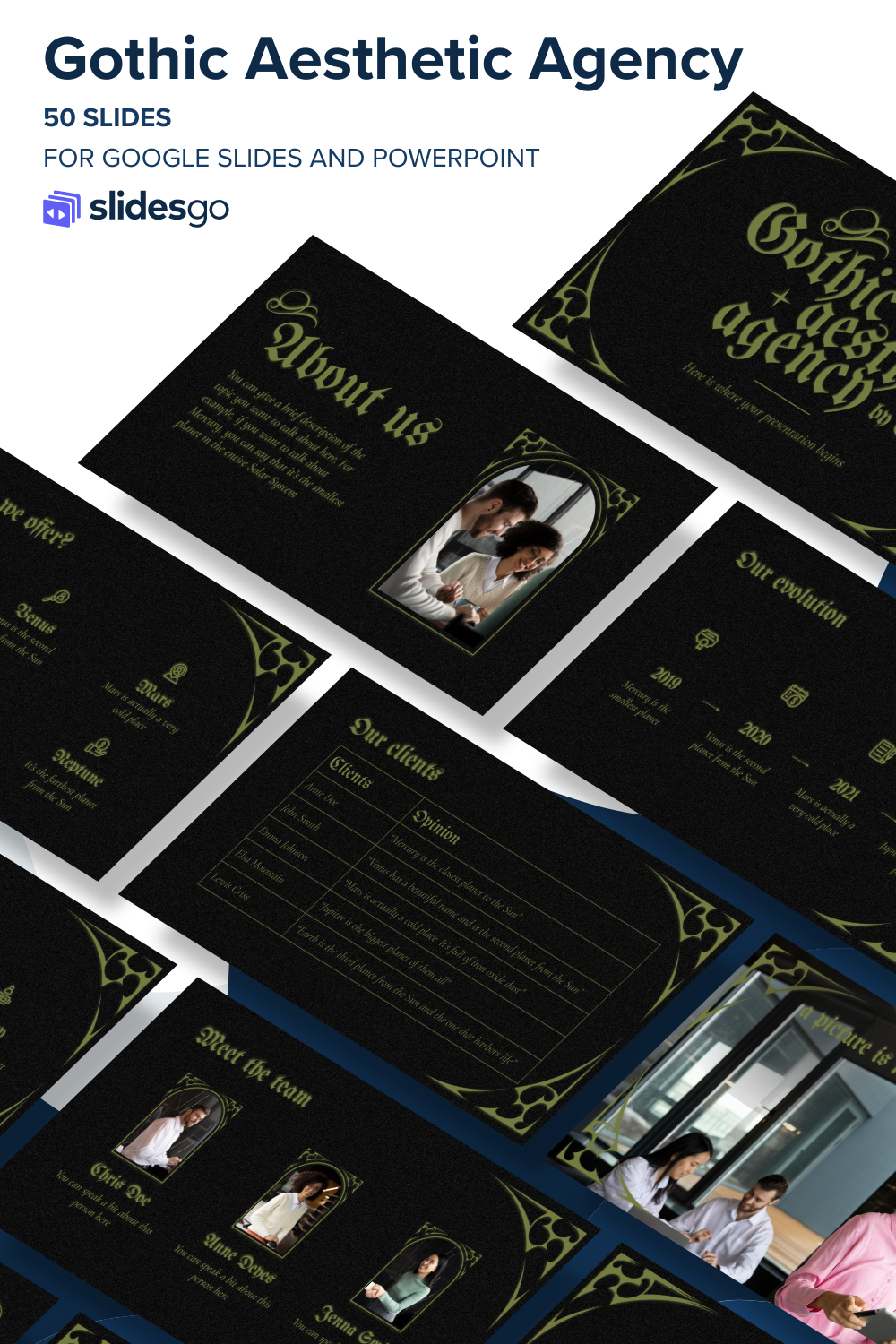 Gothic Aesthetic Agency | Google Slides & PowerPoint