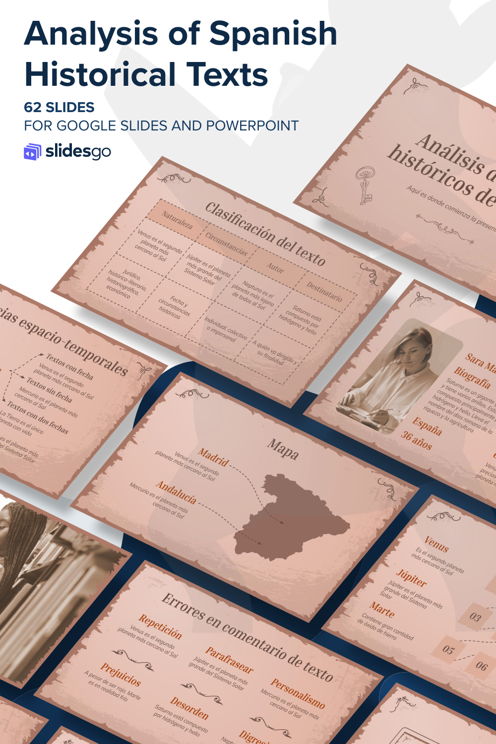 Analysis of Spanish Historical Texts | Google Slides & PPT