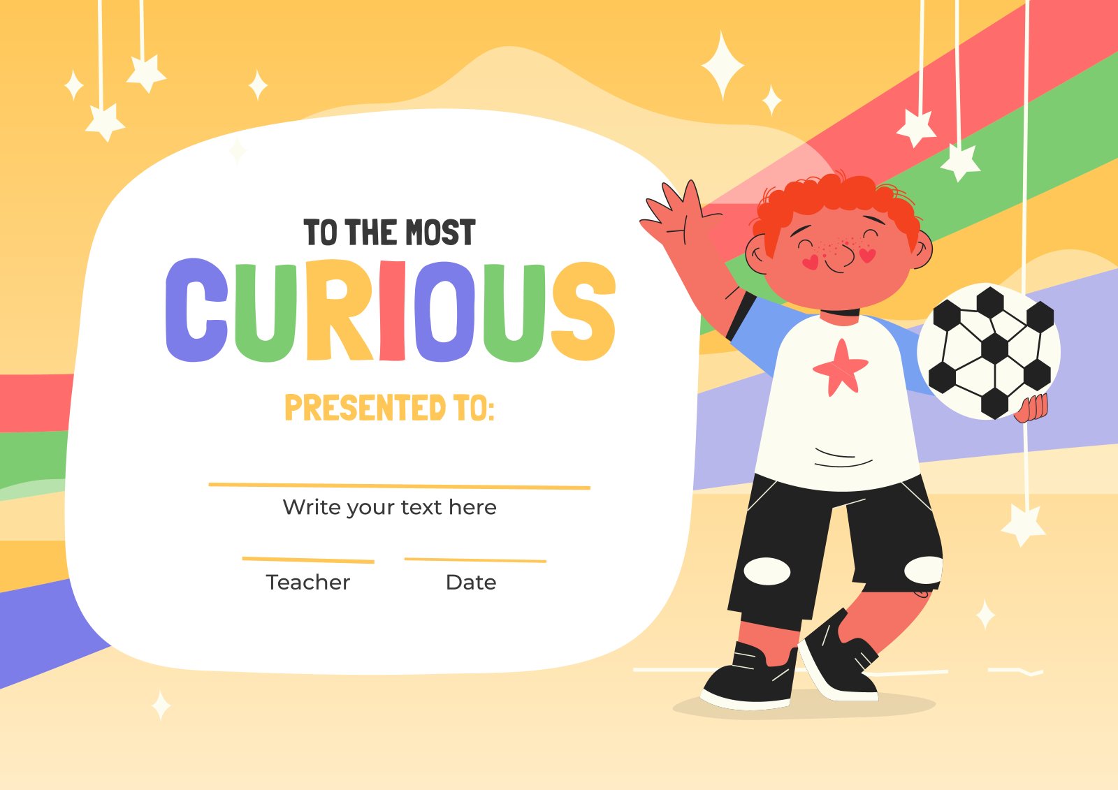 Printable Class Superlatives Awards for Pre-K | Google Slides