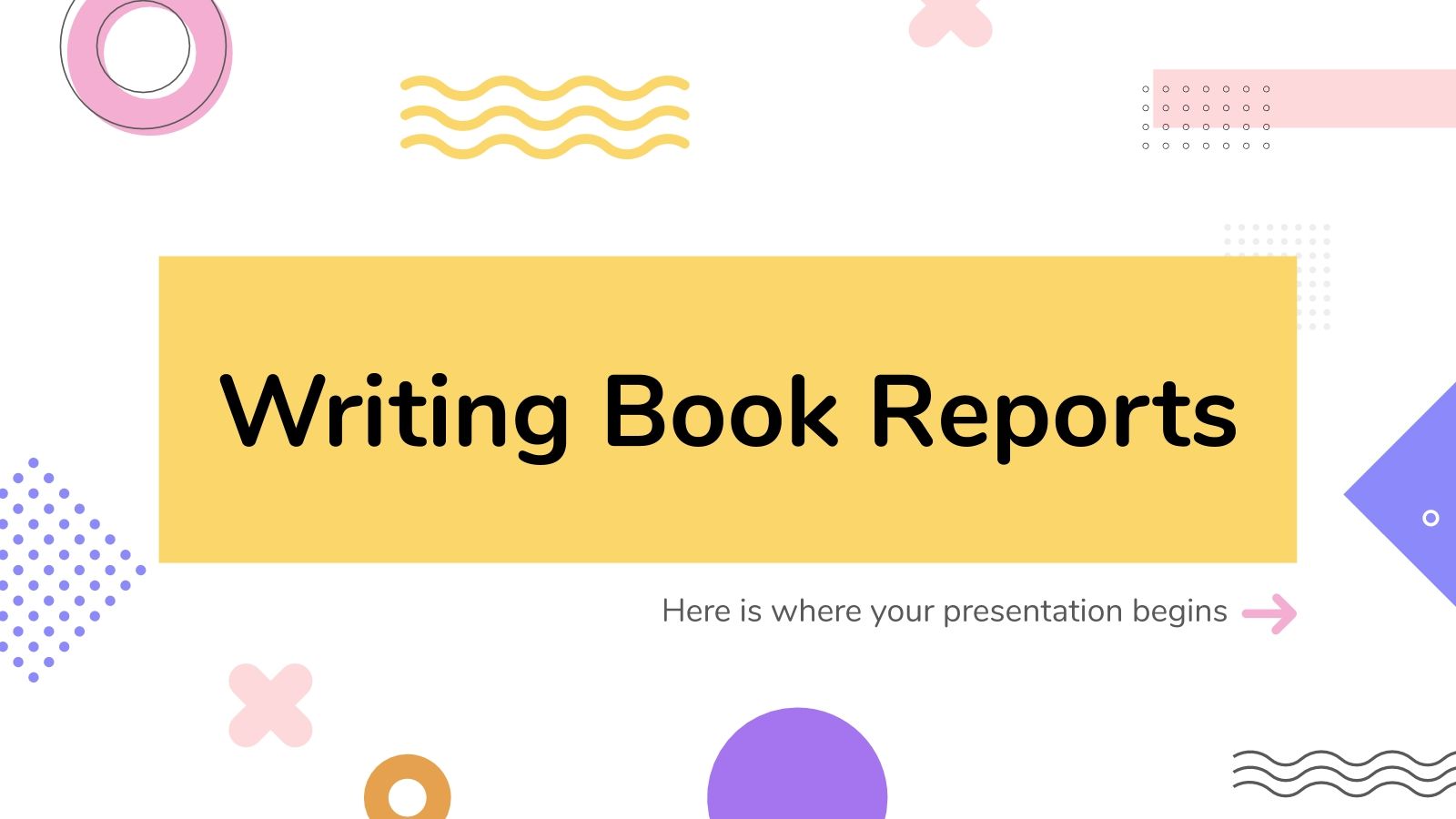 Writing Book Report Google Slides & PowerPoint template