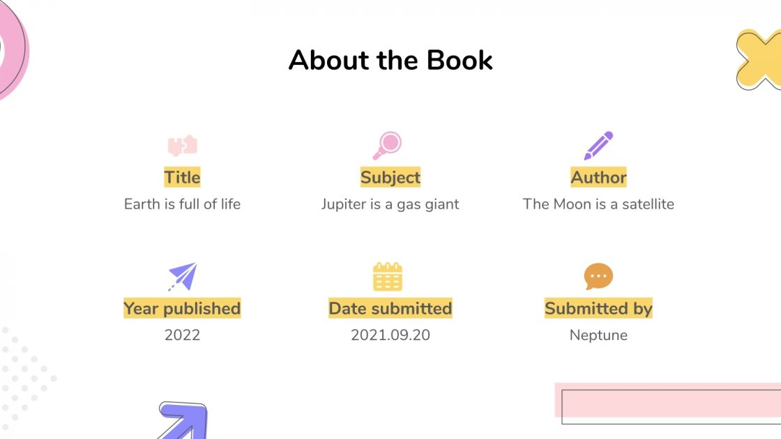 Writing Book Report Google Slides & PowerPoint template