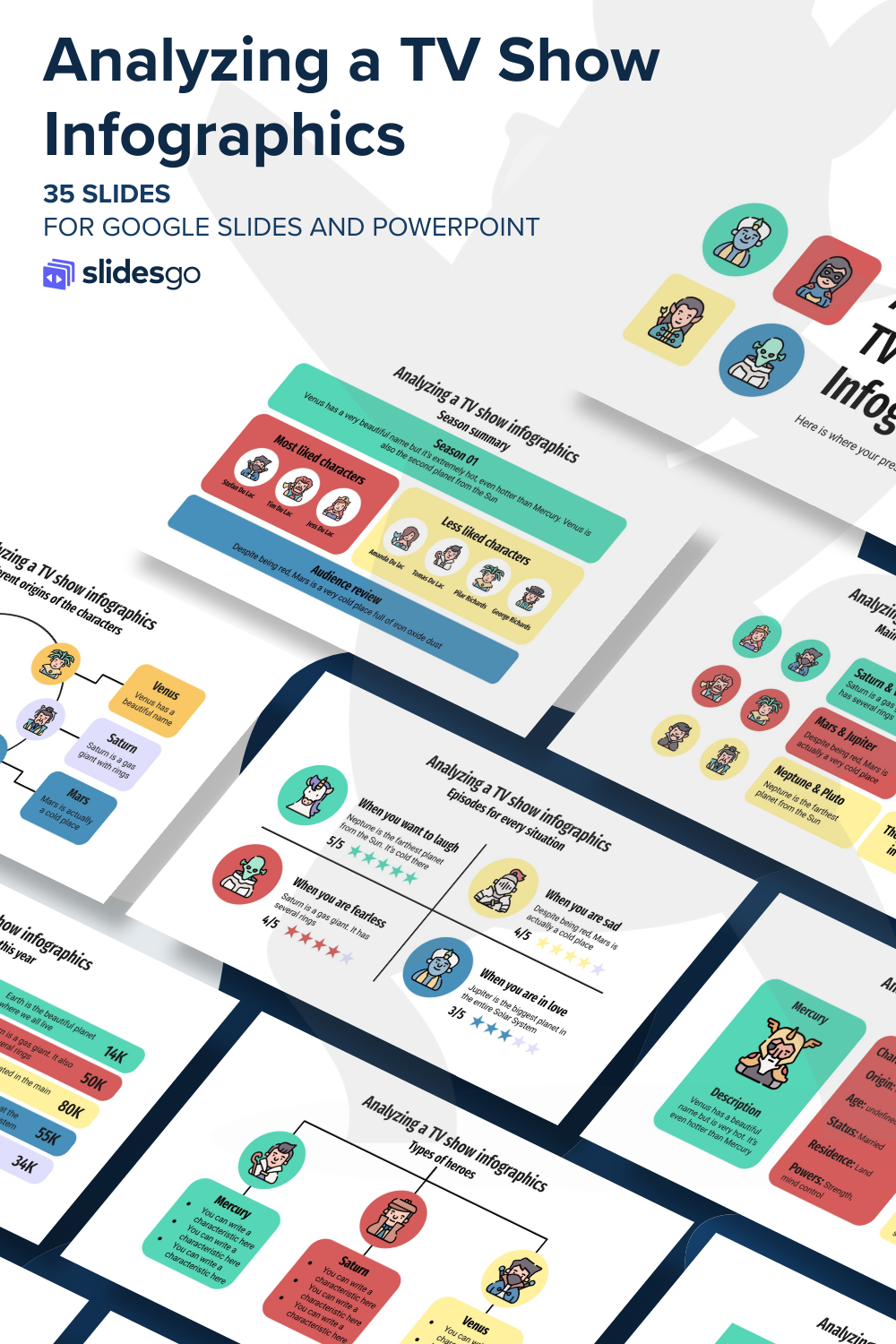 Analyzing a TV Show Infographics | Google Slides & PowerPoint