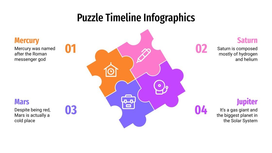Puzzle Timeline Infographics | Google Slides & PowerPoint