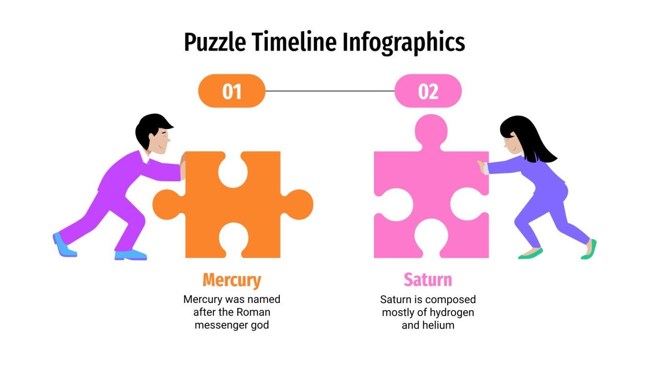 Puzzle Timeline Infographics | Google Slides & PowerPoint