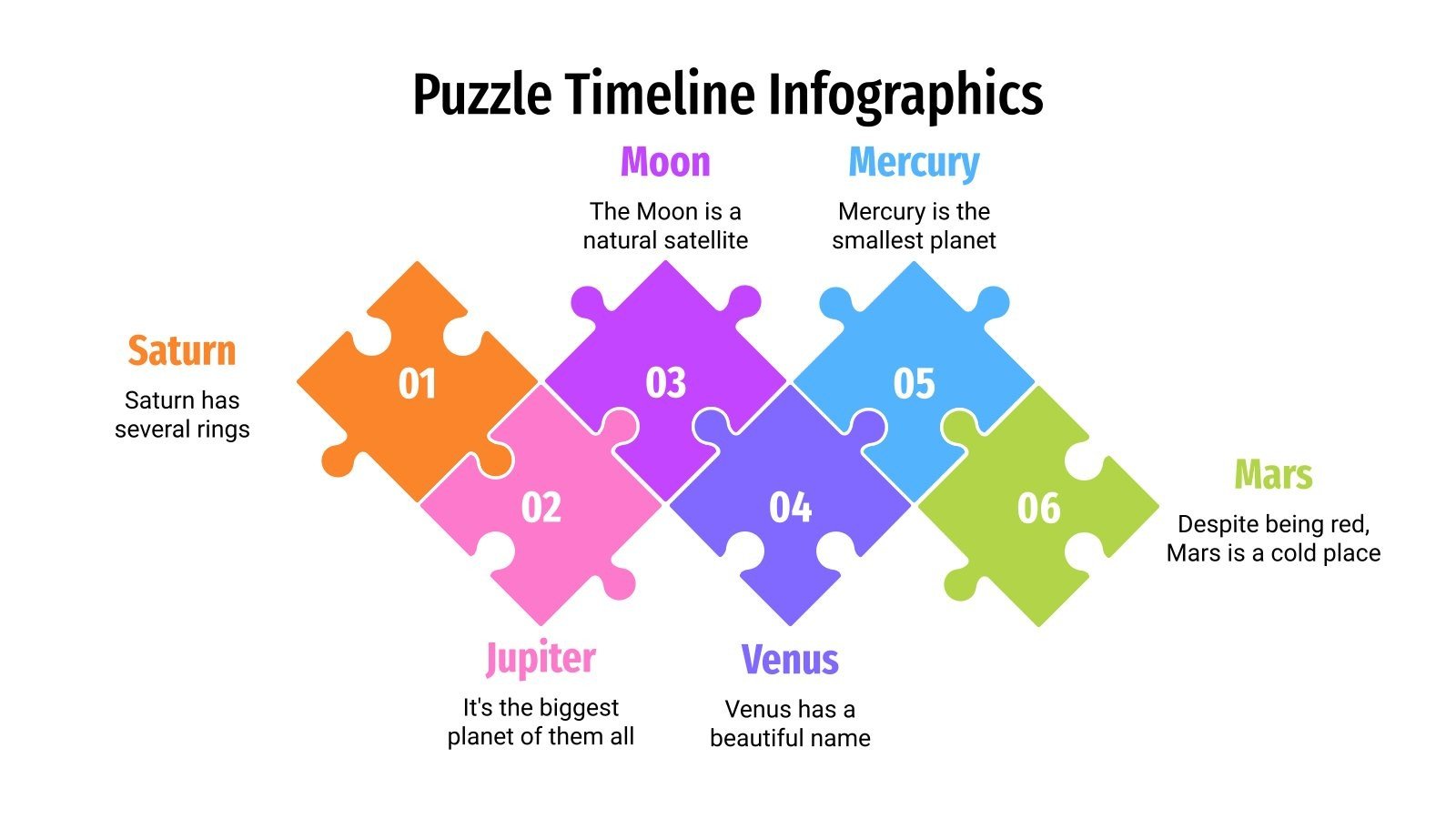 Puzzle Timeline Infographics | Google Slides & PowerPoint