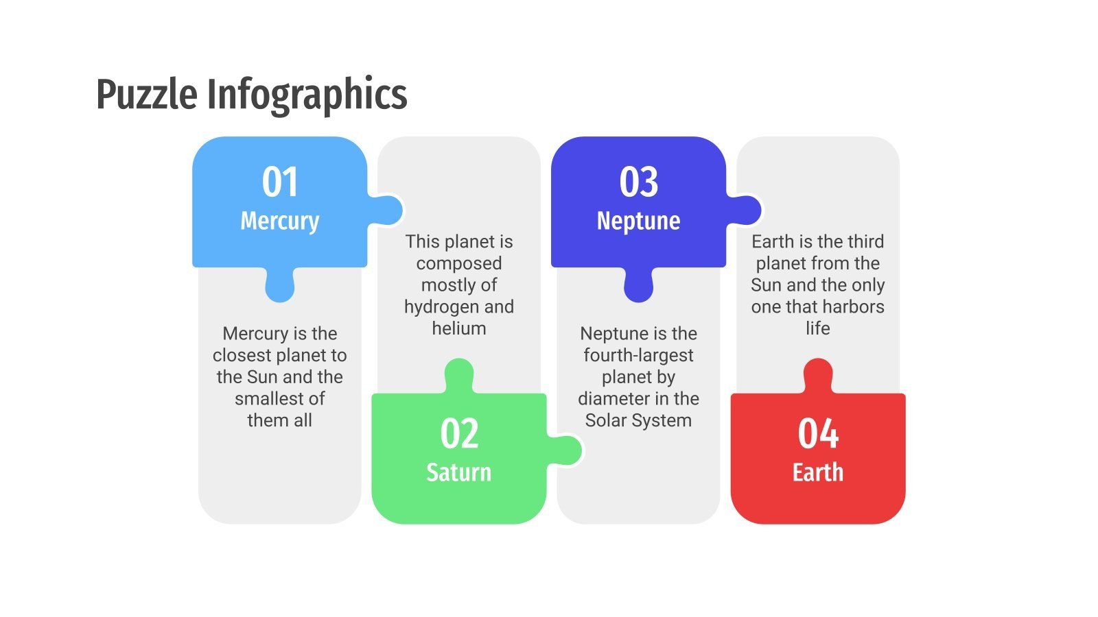Free Puzzle infographics for Google Slides and PowerPoint