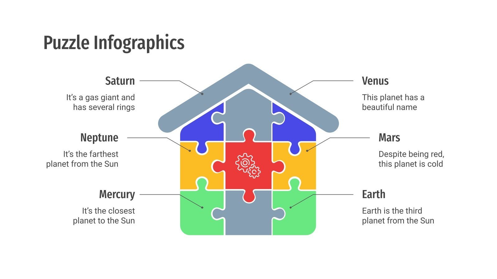 Free Puzzle infographics for Google Slides and PowerPoint