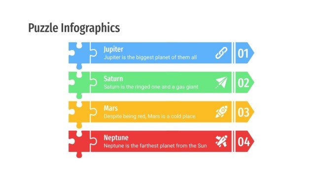 Free Puzzle infographics for Google Slides and PowerPoint