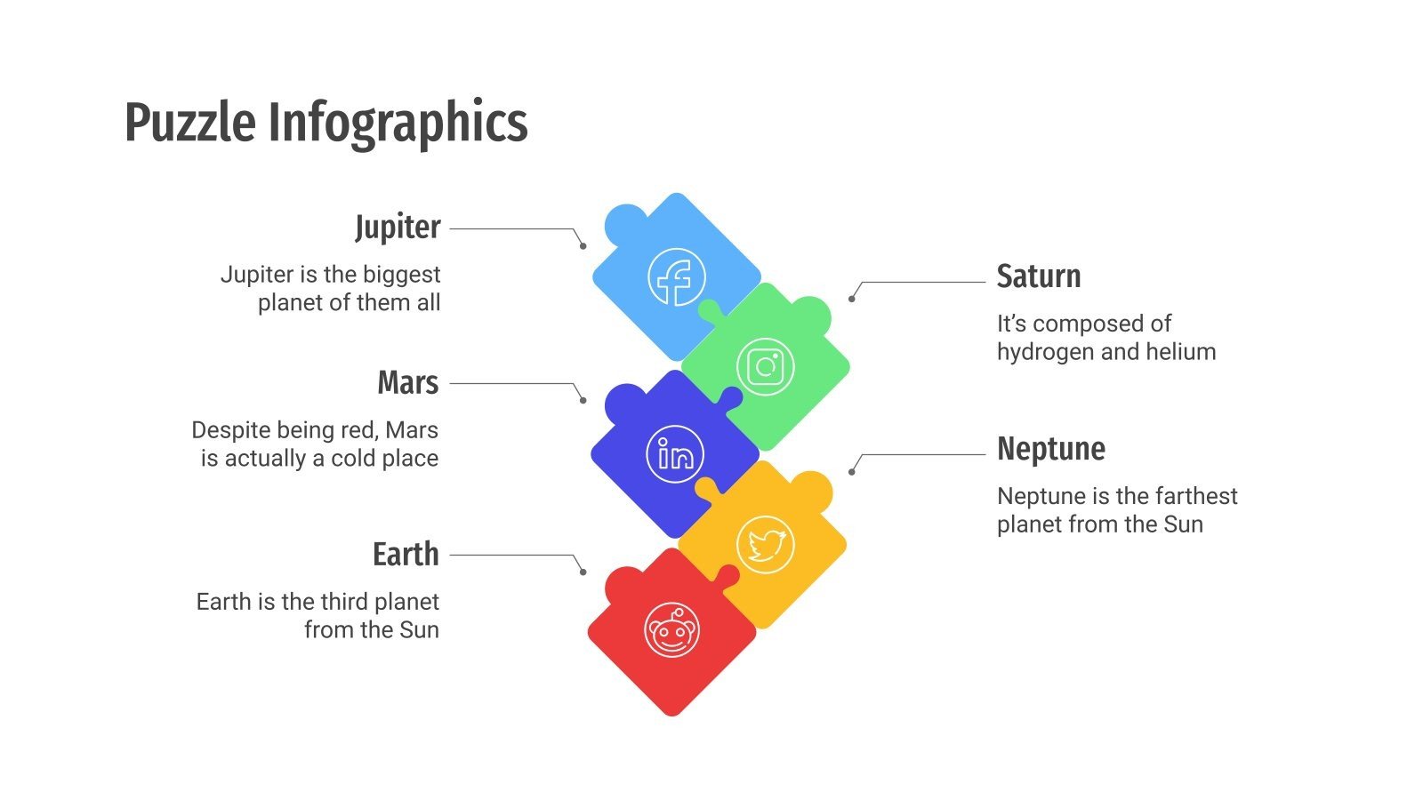 Free Puzzle infographics for Google Slides and PowerPoint
