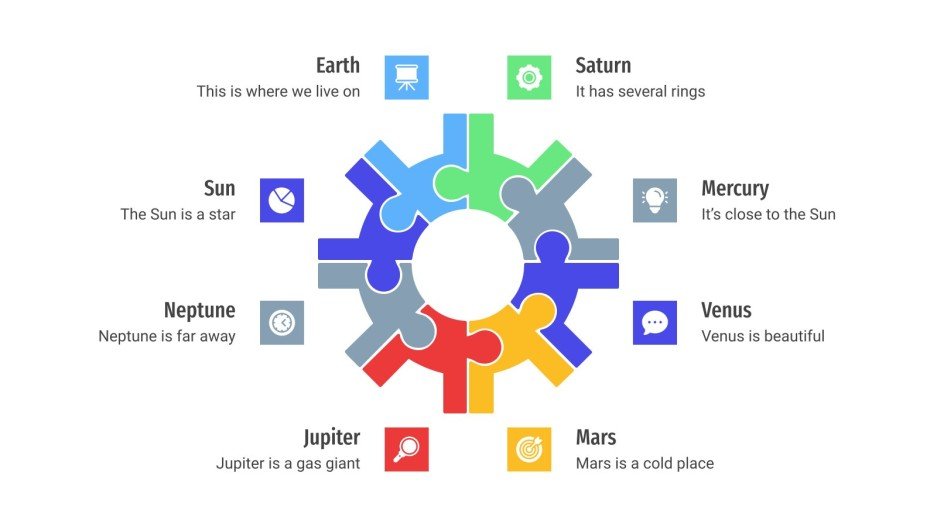 Free Puzzle infographics for Google Slides and PowerPoint