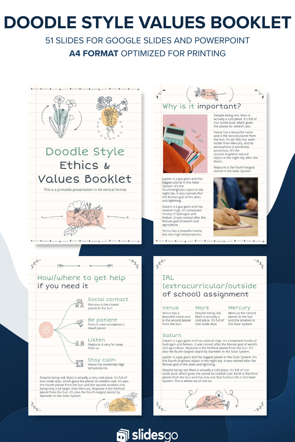 Doodle Style Ethics & Values Booklet | Google Slides & PPT