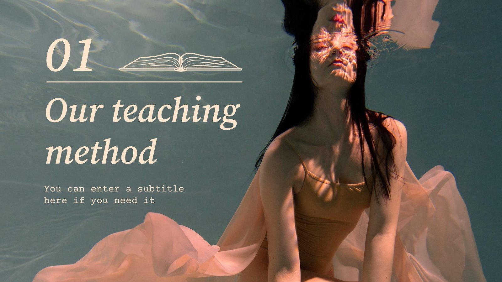 Ocean Academia Aesthetic School Center | Google Slides & PPT