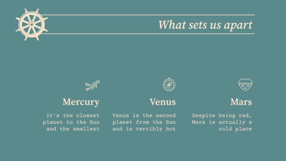 Ocean Academia Aesthetic School Center | Google Slides & PPT