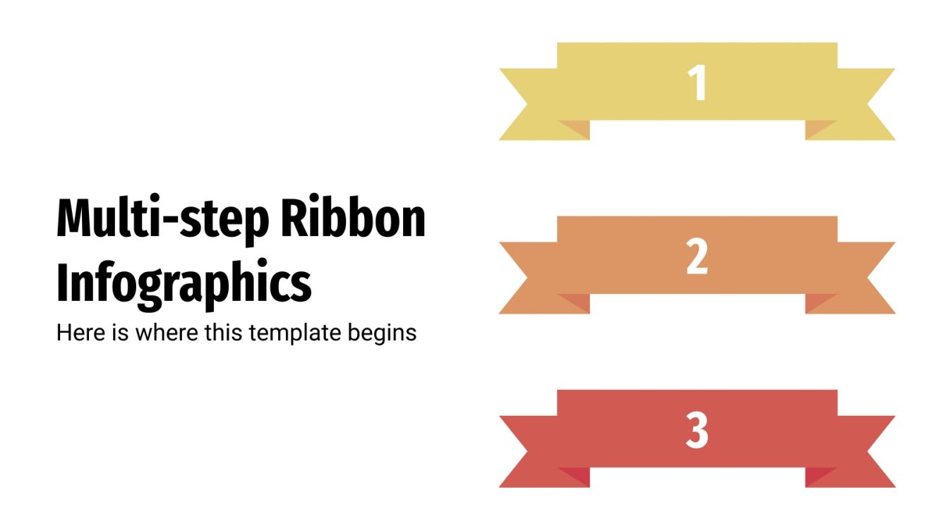 Multi-step Ribbon Infographics for Google Slides & PowerPoint