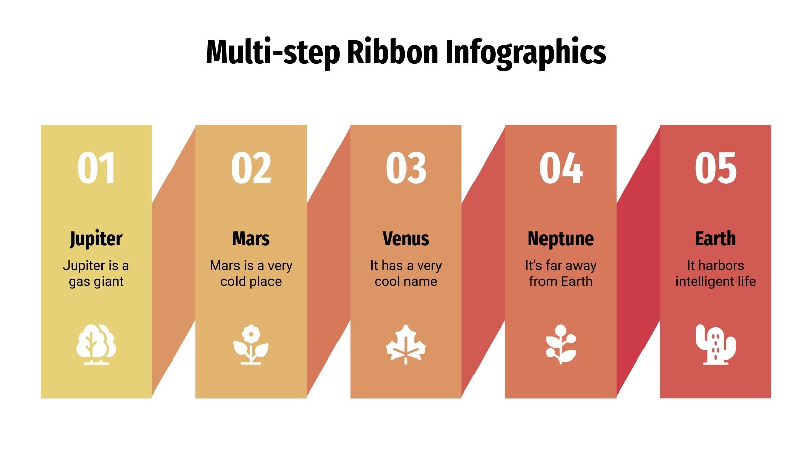 Multi-step Ribbon Infographics for Google Slides & PowerPoint