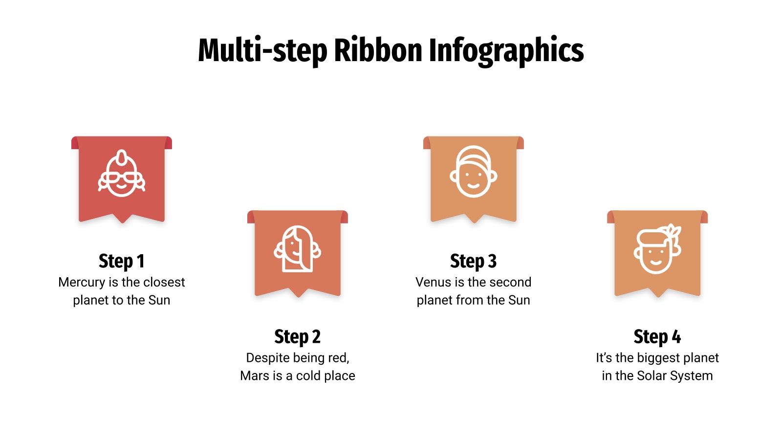 Multi-step Ribbon Infographics for Google Slides & PowerPoint