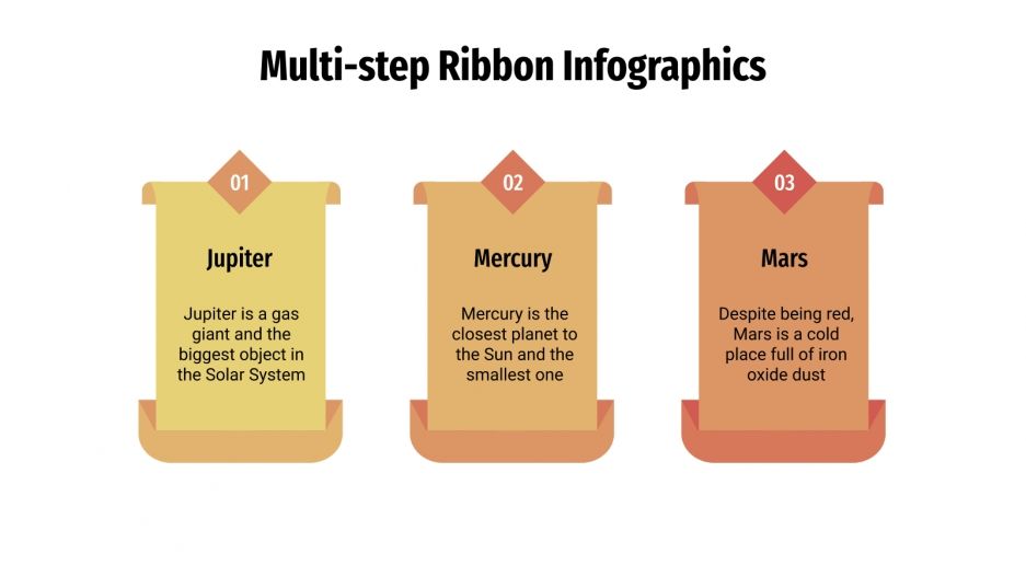 Multi-step Ribbon Infographics for Google Slides & PowerPoint