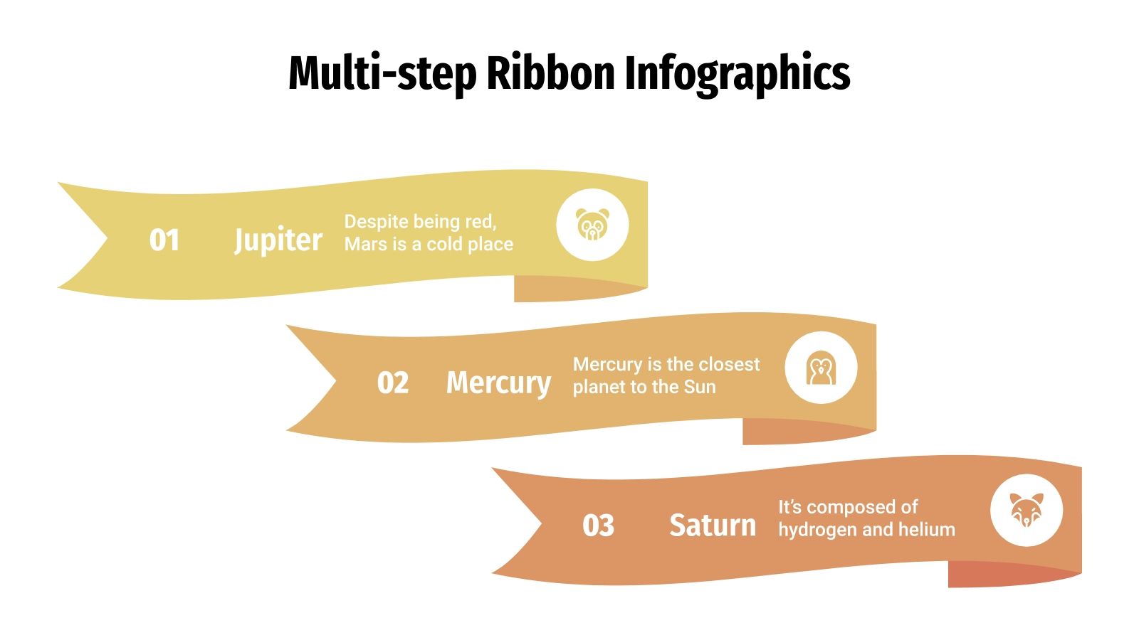 Multi-step Ribbon Infographics for Google Slides & PowerPoint