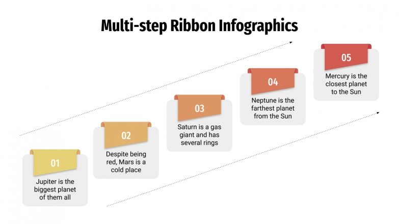 Multi-step Ribbon Infographics for Google Slides & PowerPoint
