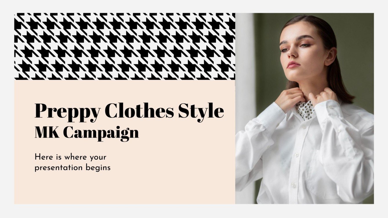 Free Google Slides & PPT templates with preppy aesthetics