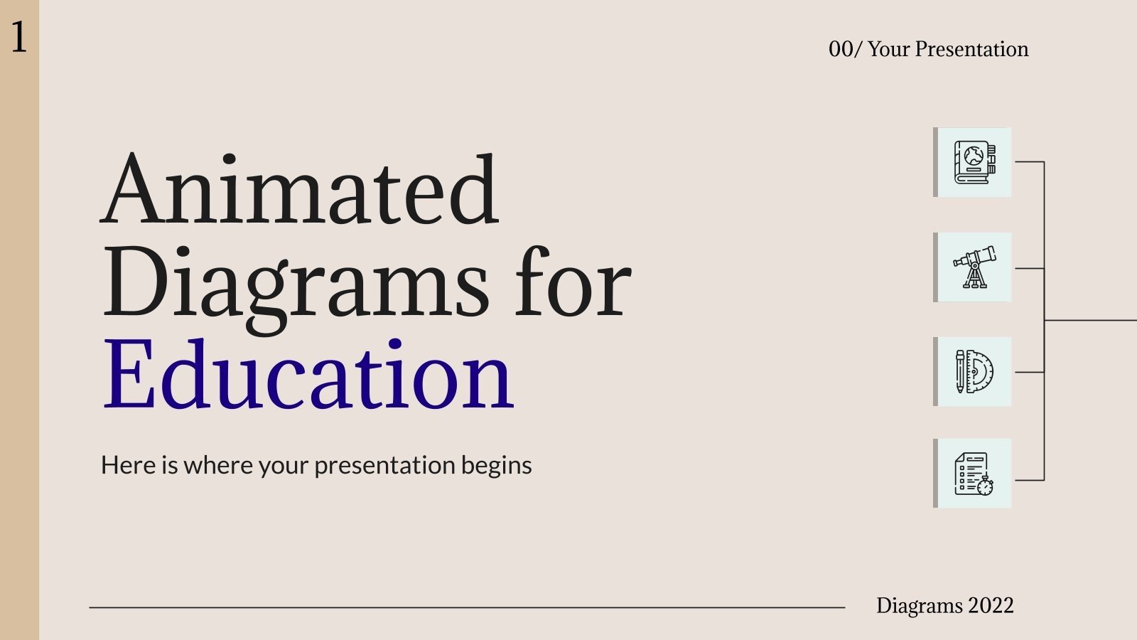 Animated Diagrams for Education | PowerPoint template