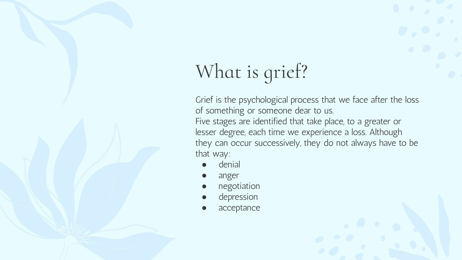 Dealing with Grief and Loss Workshop | Google Slides & PPT