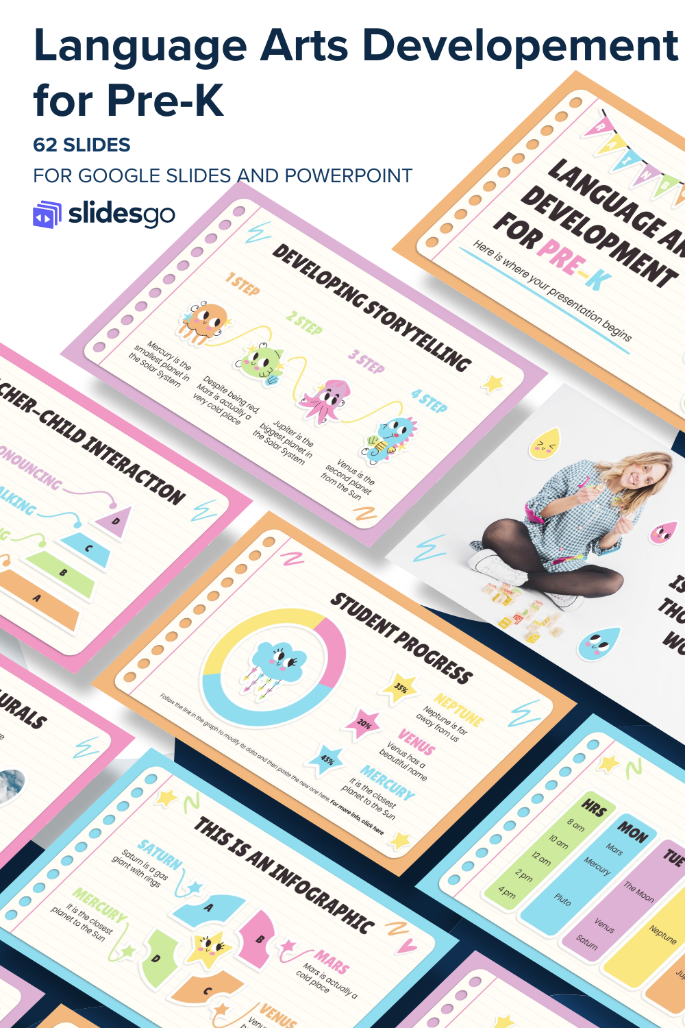 Language Arts Development for Pre-K | Google Slides & PPT